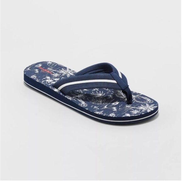 Goodfellow & Co | Shoes | Mens Navy Ronnie Navy Tropical Flip Flop ...